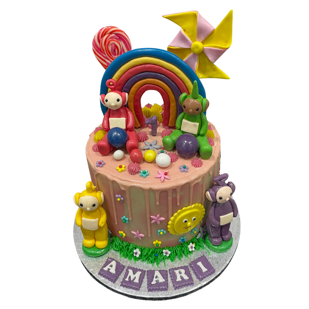Kids TV Tubby Characters Theme Cake | Farah's Dessert Heaven – FARAH'S ...